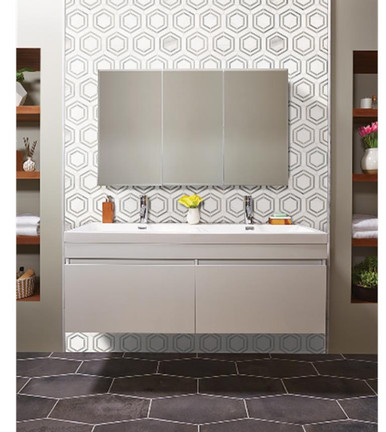 Georama Grigio Polished Marble Mosaic - Carpetmart.com - Carpet & Tile Mart