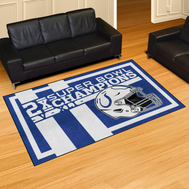 NFL Indianapolis Colts 4'11" X 7'4" Blue Plush Rug - 30934 | Carpetmart ...