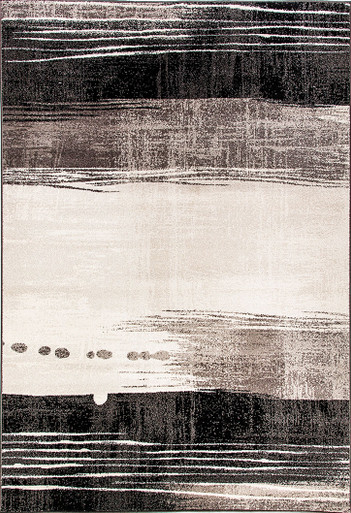 Dynamic Rug Infinity 32978-6535 Silver Black Area Rug - Carpet & Tile Mart