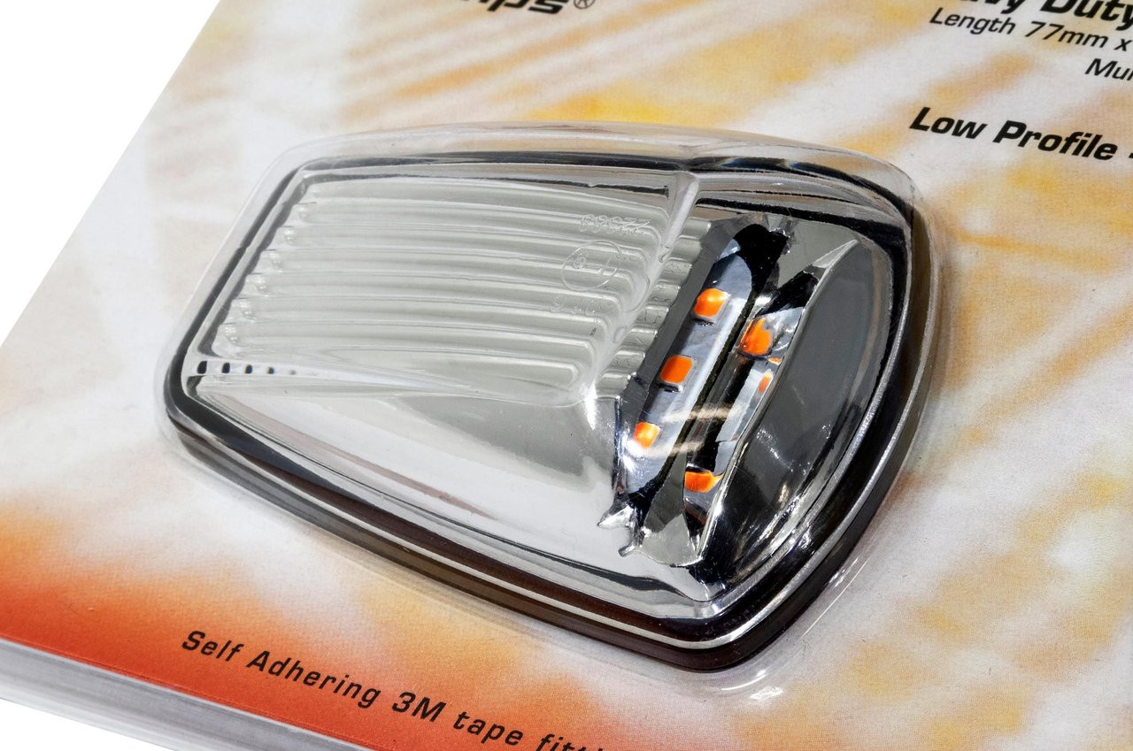 LED Autolamps CAT 6 Side Indicator Pair 12/24V Pack of 2 in Chrome
