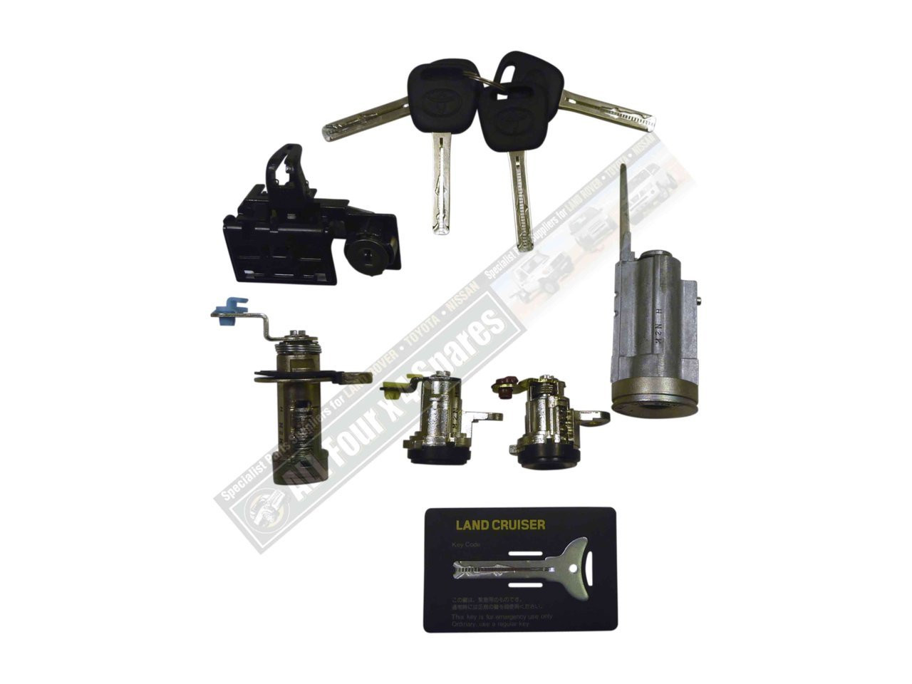 Complete Lock & Key Set suitable for Landcruiser 80 Series