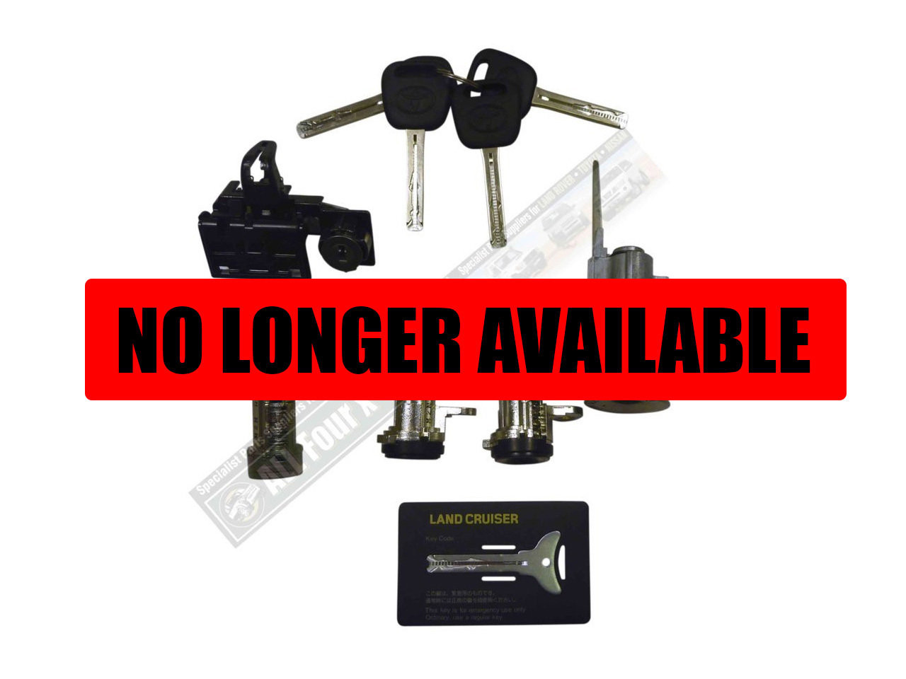 Complete Lock & Key Set suitable for Landcruiser 80 Series
