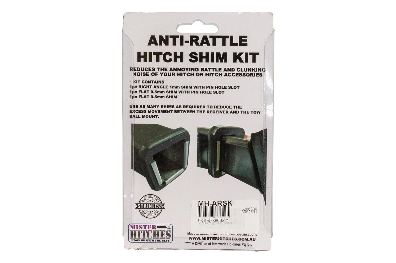 Mister Hitches Anti Rattle Tow Hitch 3 Piece Shim Kit - MHARSK