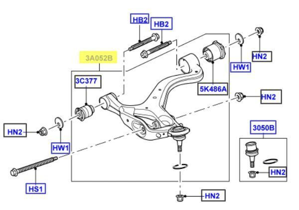 Control Arm Left Front Lower suitable for Land Rover Discovery 4