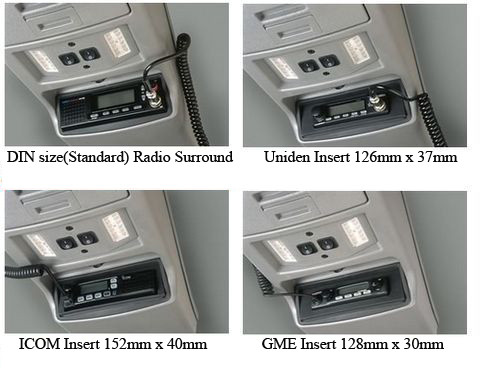 UHF Radio Insert suitable for Landcruiser Outback Roof Console Icom