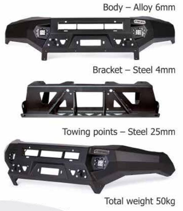Drivetech 4x4 Rival Bull Bar suitable for Ranger Everest 2012 on