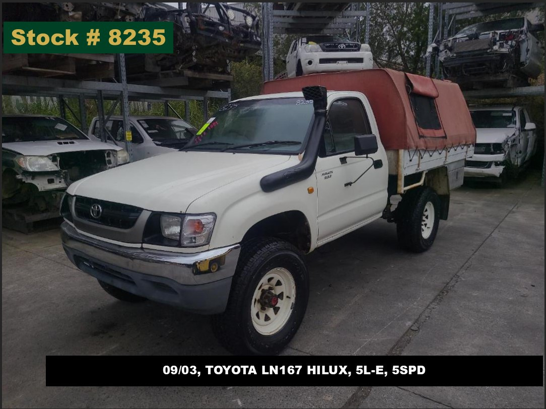 8235 - 09/03, TOYOTA LN167 HILUX, 5L-E, 5SPD