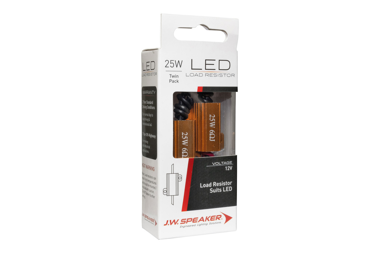 J.W. Speaker LED Resistors (Pair) - 12V 25W - 990161