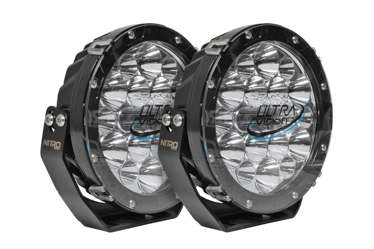 Ultra Vision Nitro MAXX 80W LED Driving Lights (Pair) - 4500K Black
