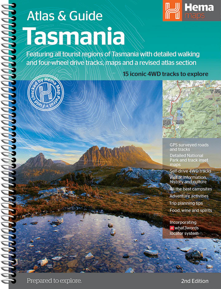 Hema Maps Tasmania Atlas & Guide - 9321438001973