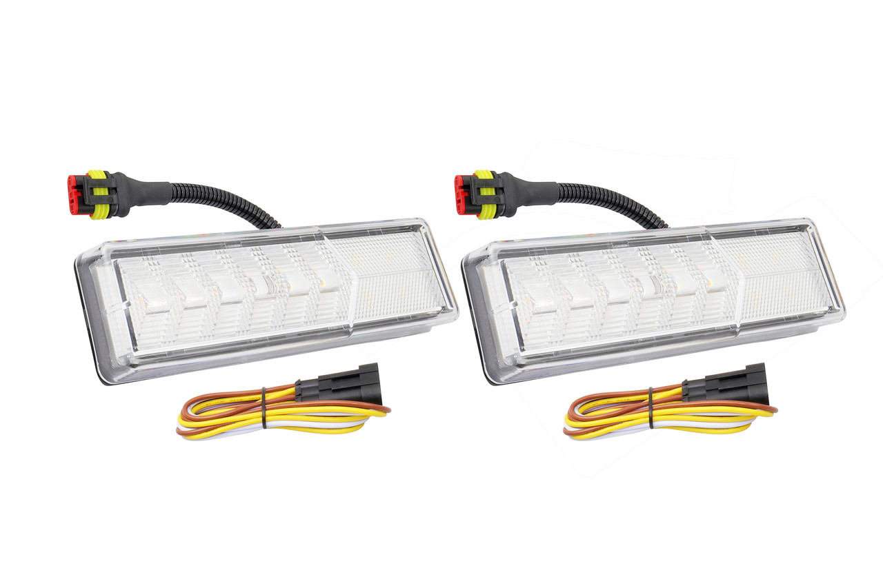 LED Park Indicator Lamp Clear Light Pair suitable for TJM Bullbar