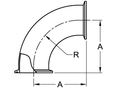 2CMP - CLAMP 90 DEGREE ELBOW - Lighthouse Process