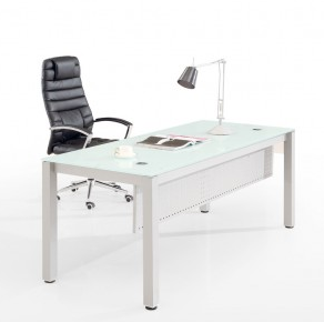 Sling series Rectangular Glass Desk - Orlando Office Furniture