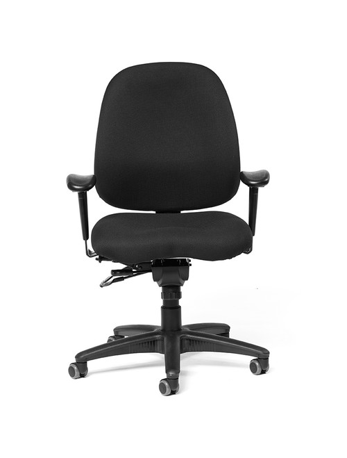 Madrid Mid-Back Fully Upholstered Intensive Task Chair w/ Seat Slider ...