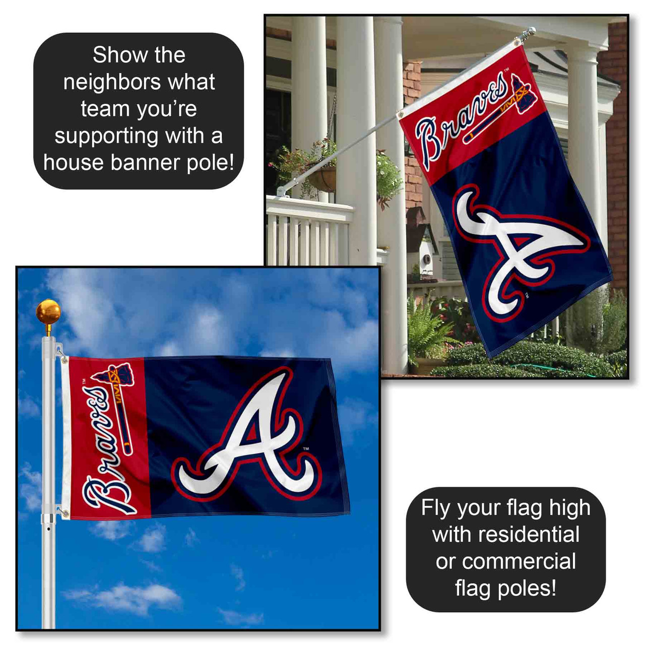 Braves Outdoor Flag - State Street Products