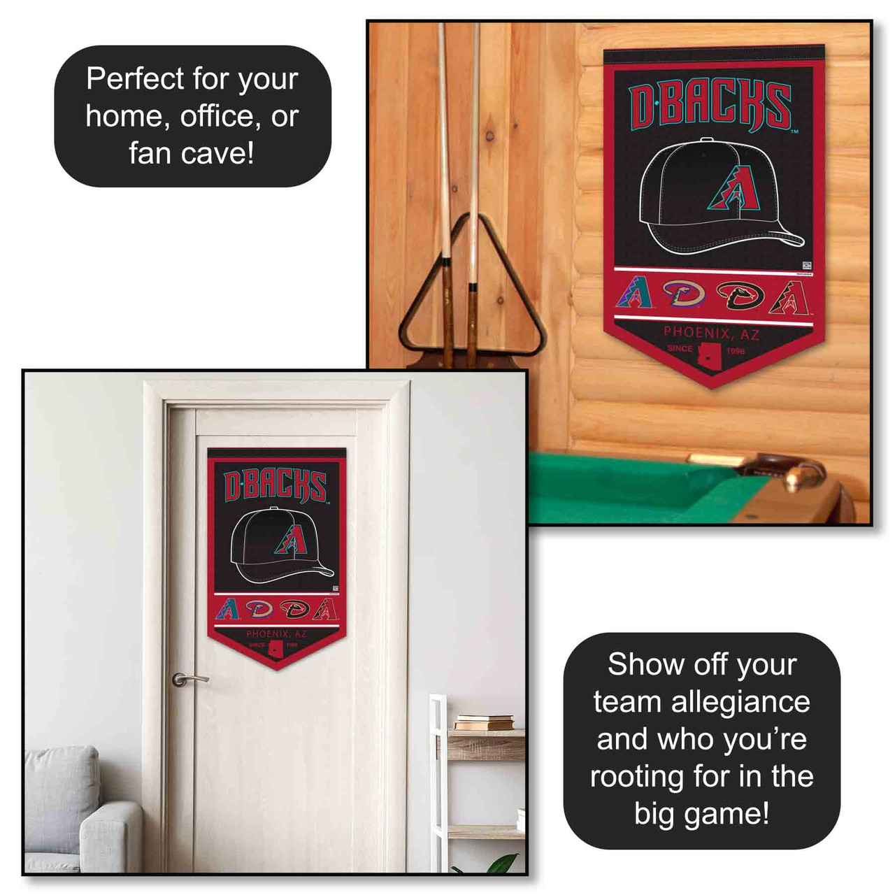 Arizona Diamondbacks History Heritage Logo Banner - State Street Products