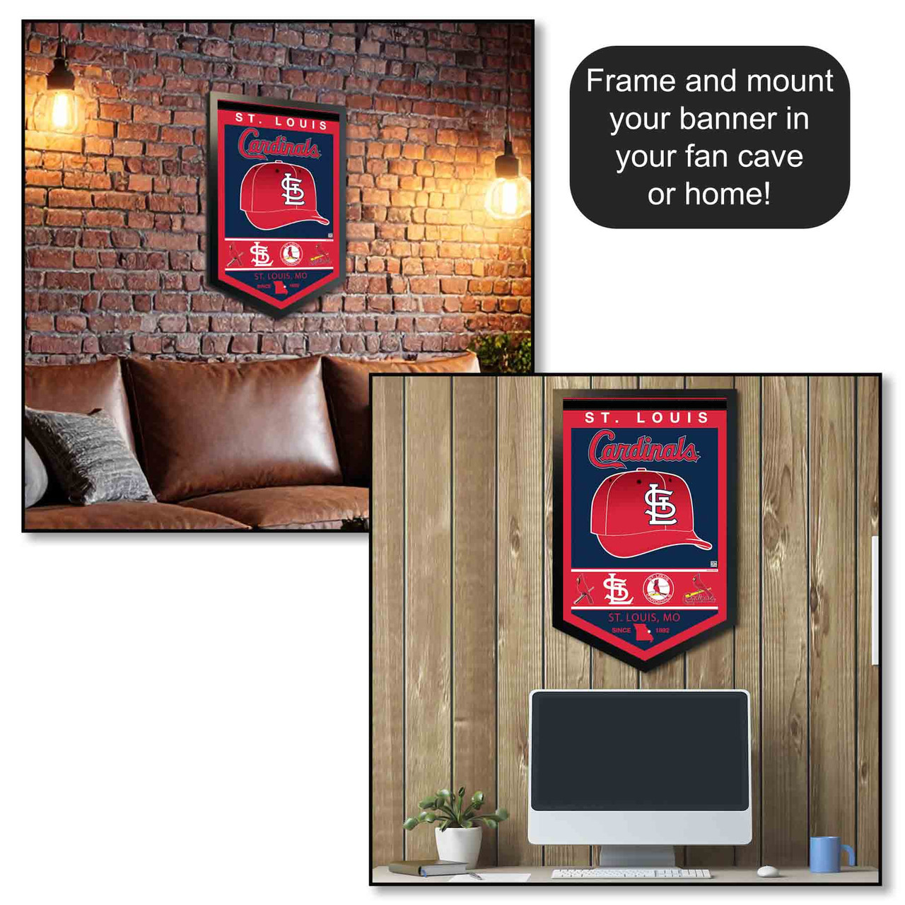 St. Louis Cardinals History Heritage Logo Banner - State Street Products