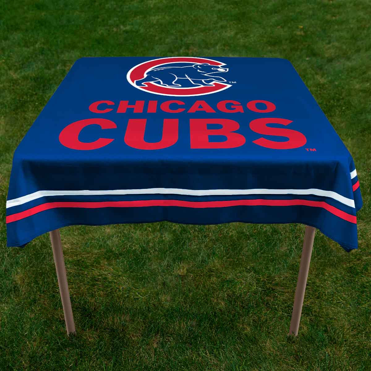 Polyester Sports Table Overlay Chicago Cubs 48x48" Tablecloth - Team ...