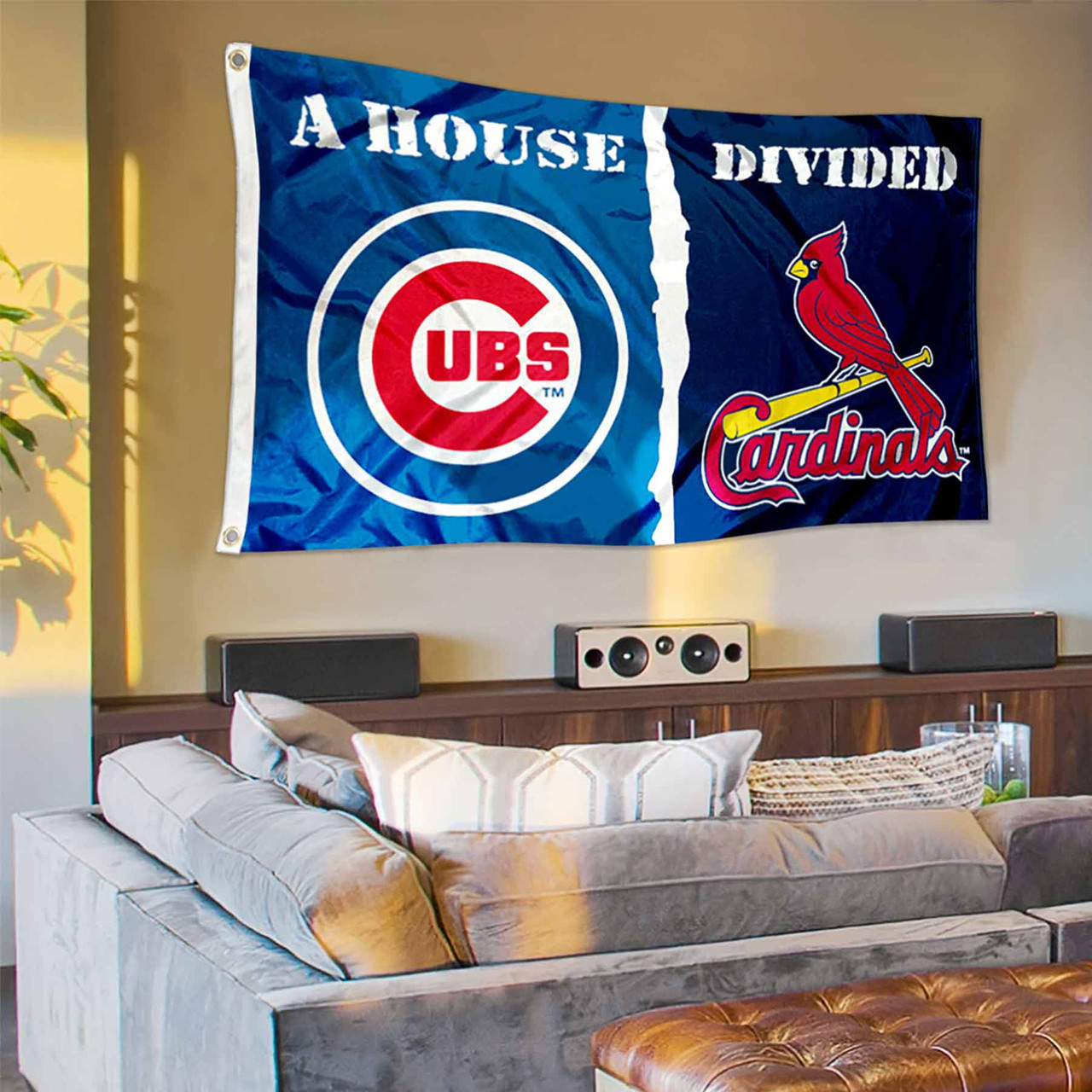 Chicago Cubs vs. St. Louis Cardinals Divided Flag - State Street Products