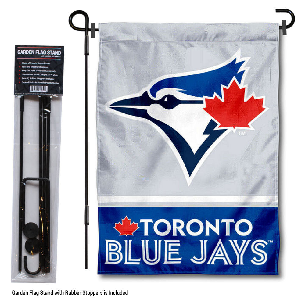 Toronto Blue Jays Logo Garden Flag and Stand - State Street Products