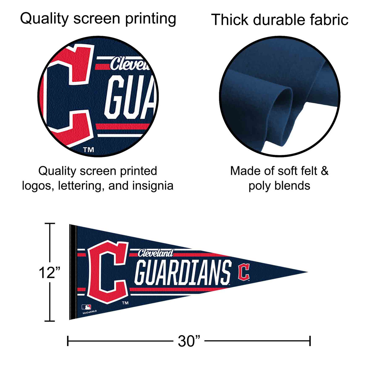 Cleveland Guardians Banner Pennant with Tack Wall Pads - State Street ...
