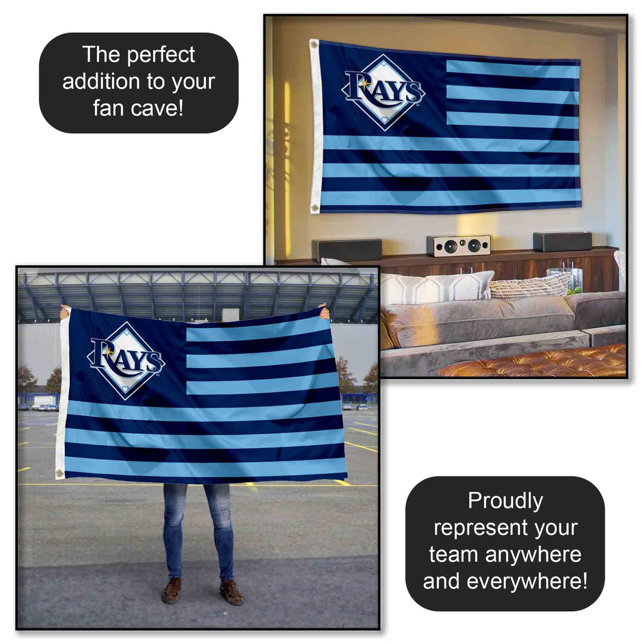 Tampa Bay Rays MLB Nation Flag - State Street Products