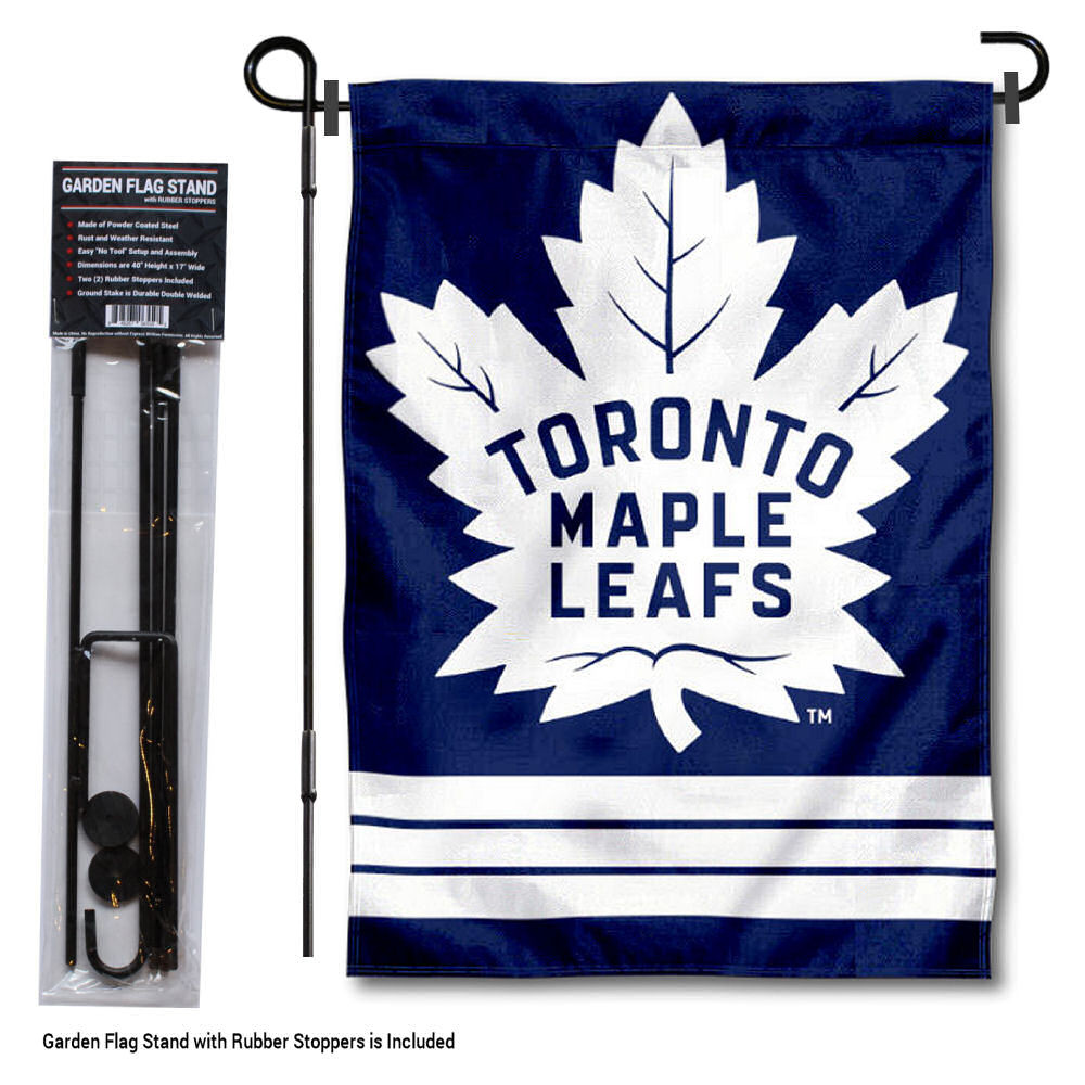 Toronto Maple Leafs Garden Flag and Flagpole Stand - State Street Products