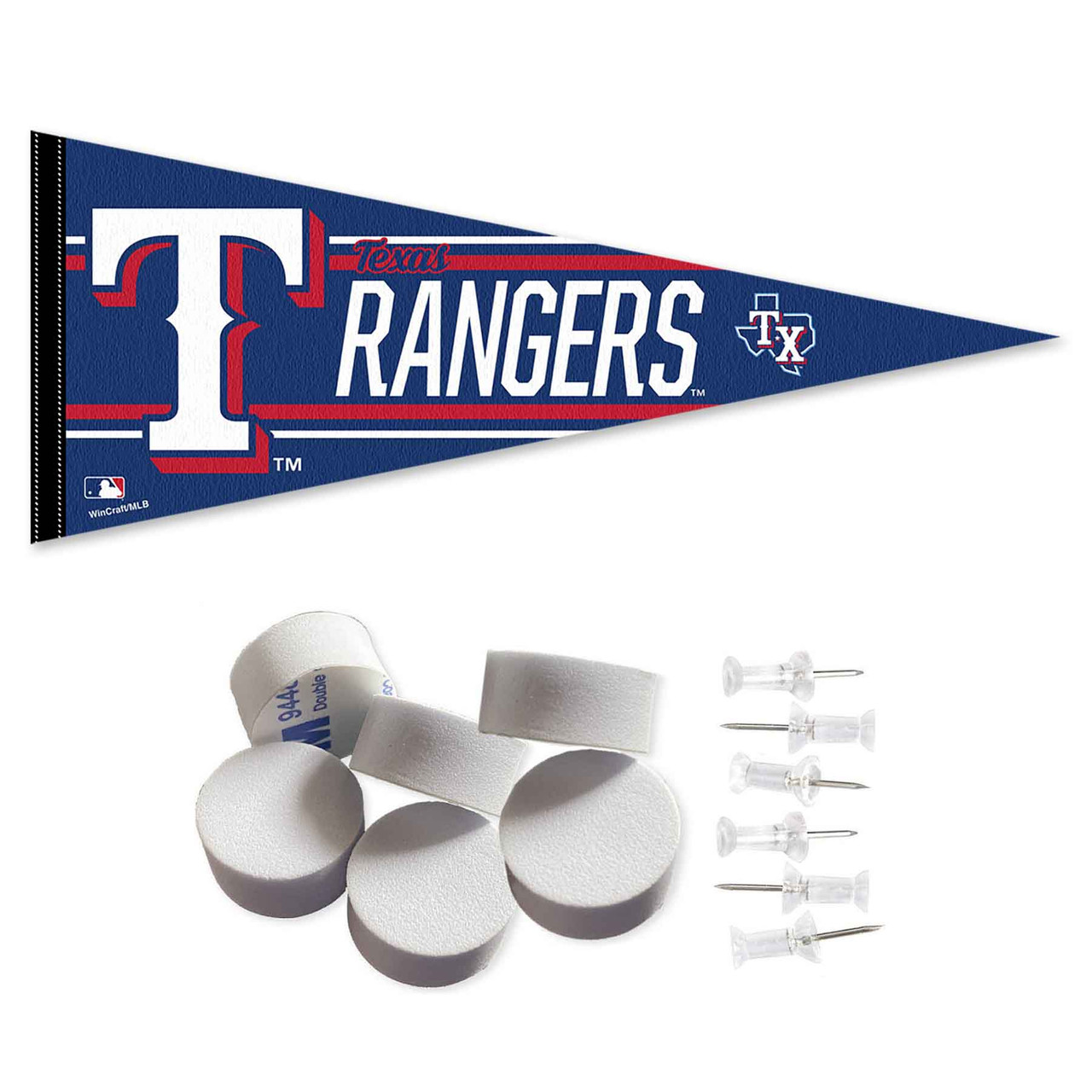 Texas Rangers Banner Pennant with Tack Wall Pads - State Street Products