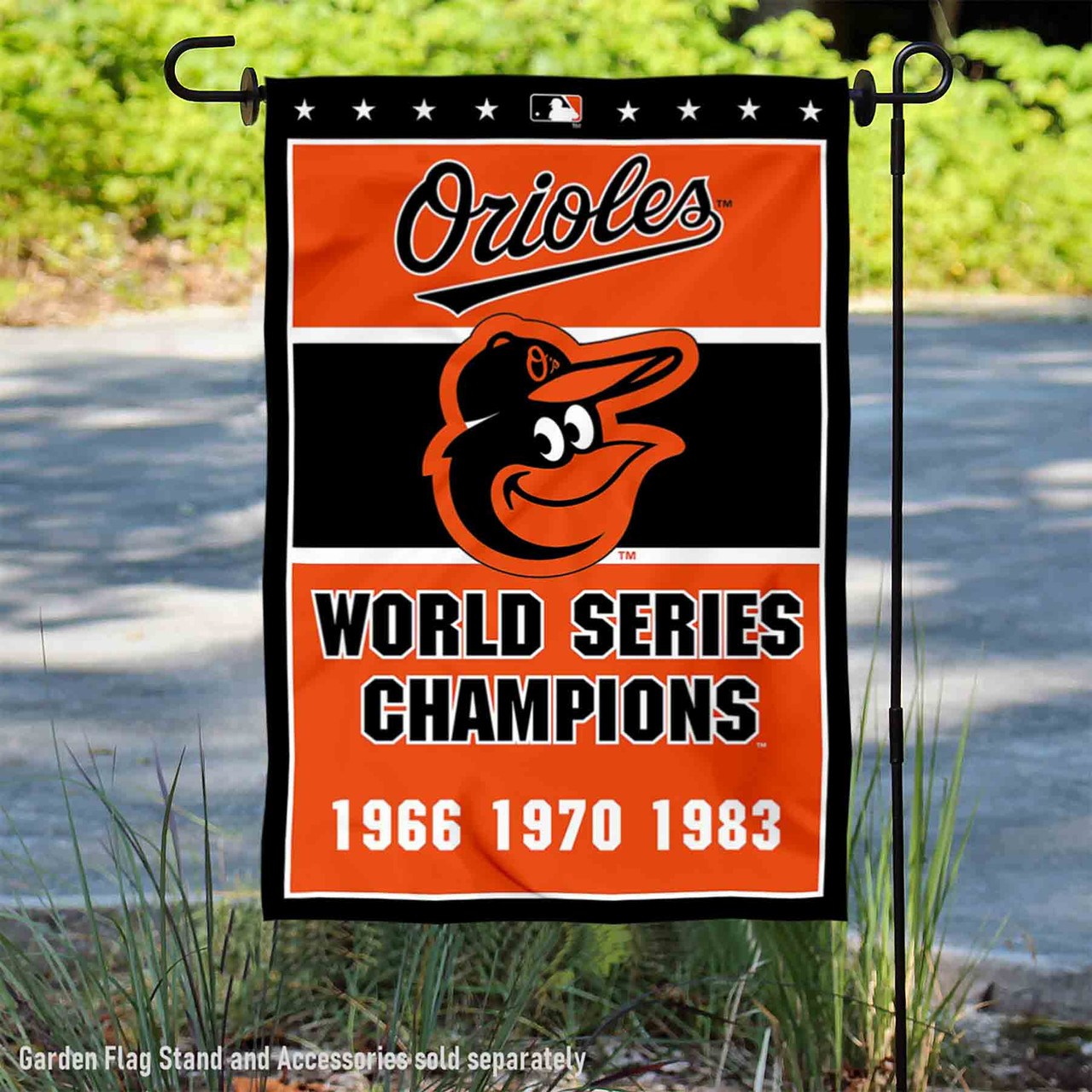Baltimore Orioles 3-Time World Series Champions Garden Flag - State ...