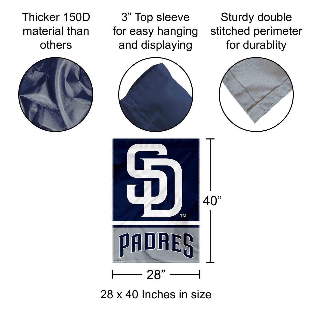 San Diego Padres Double Sided House Banner - State Street Products