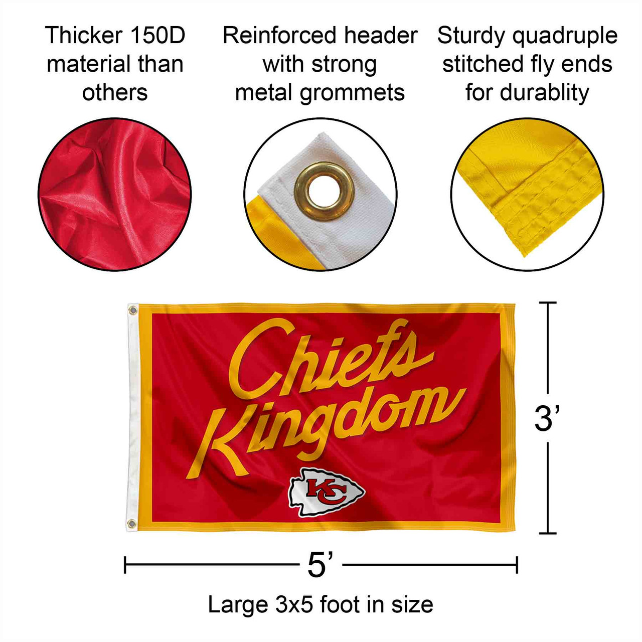 Kansas City Chiefs Kingdom Flag - State Street Products