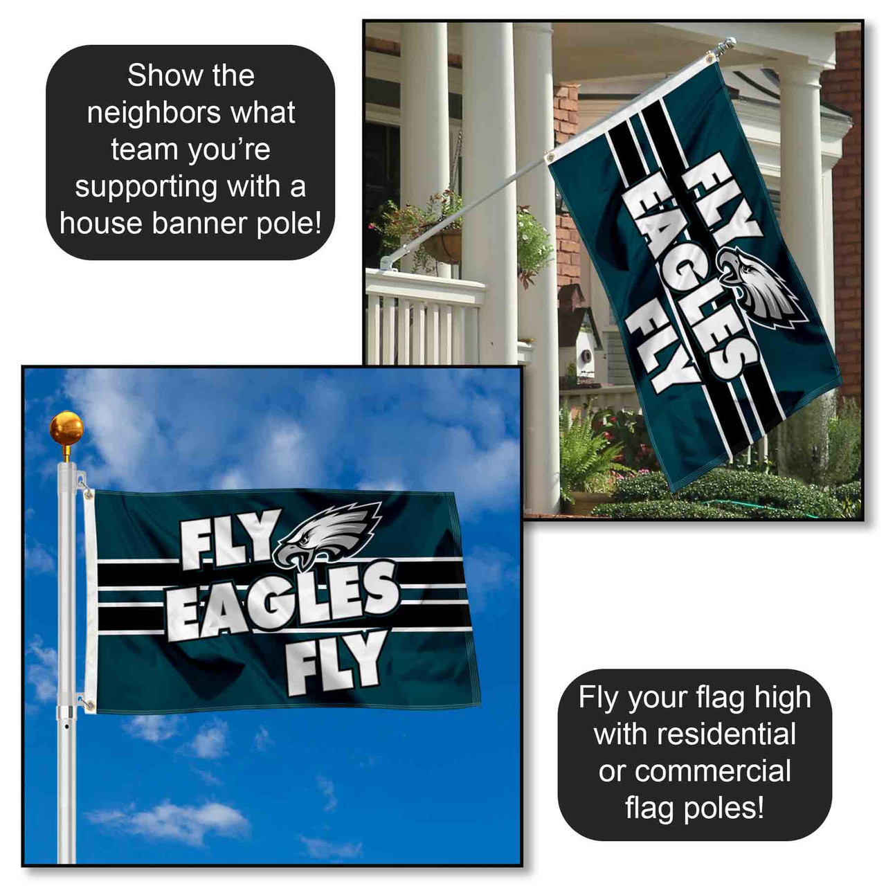 Philadelphia Eagles Fly Eagles Fly Flag - State Street Products
