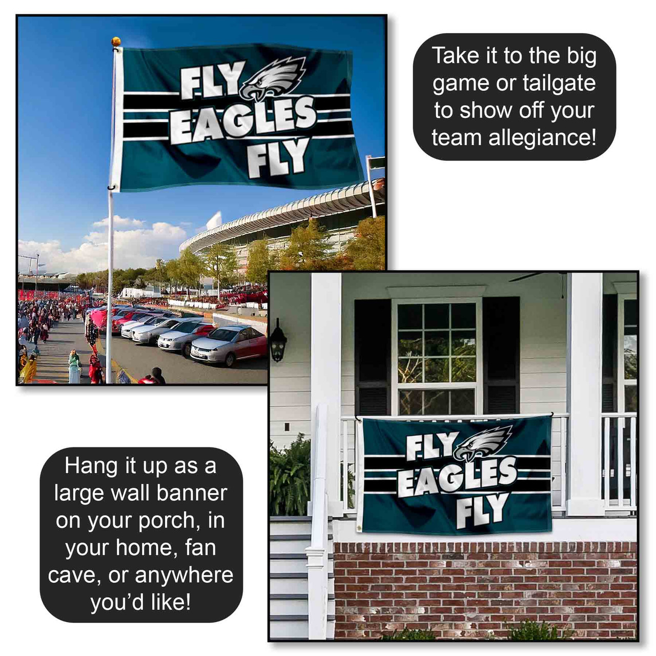 Philadelphia Eagles Fly Eagles Fly Flag - State Street Products