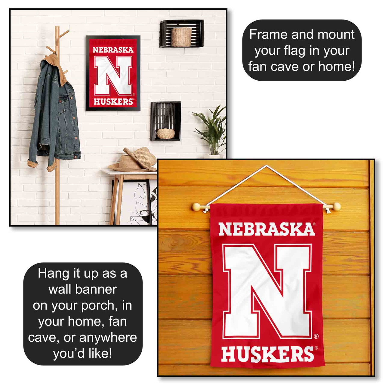 Nebraska Huskers Red N Logo Garden Flag - State Street Products