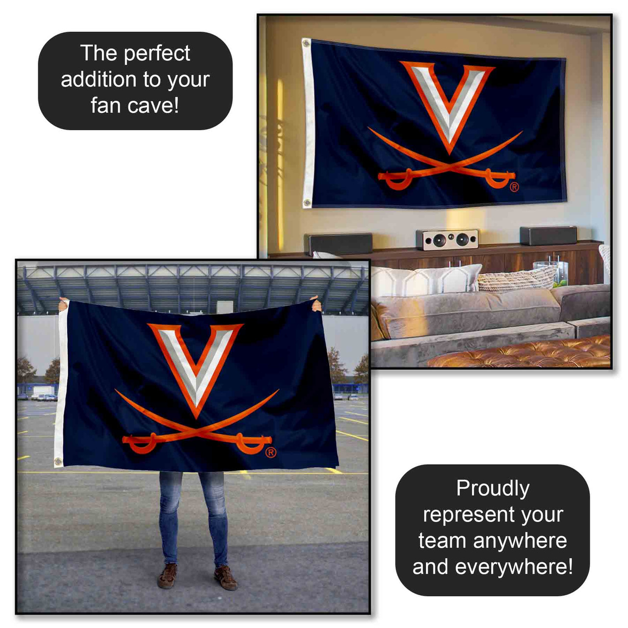 UVA Cavaliers Flag - State Street Products