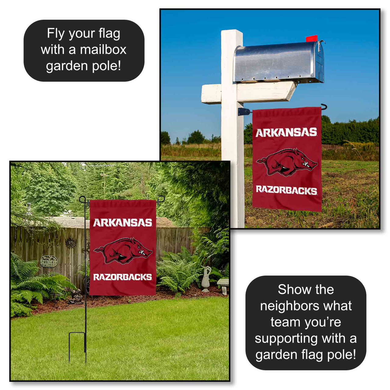Arkansas Razorbacks Garden Flag - State Street Products