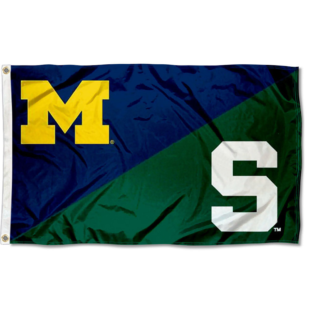 Michigan vs. Michigan State House Divided Flag - State Street Products