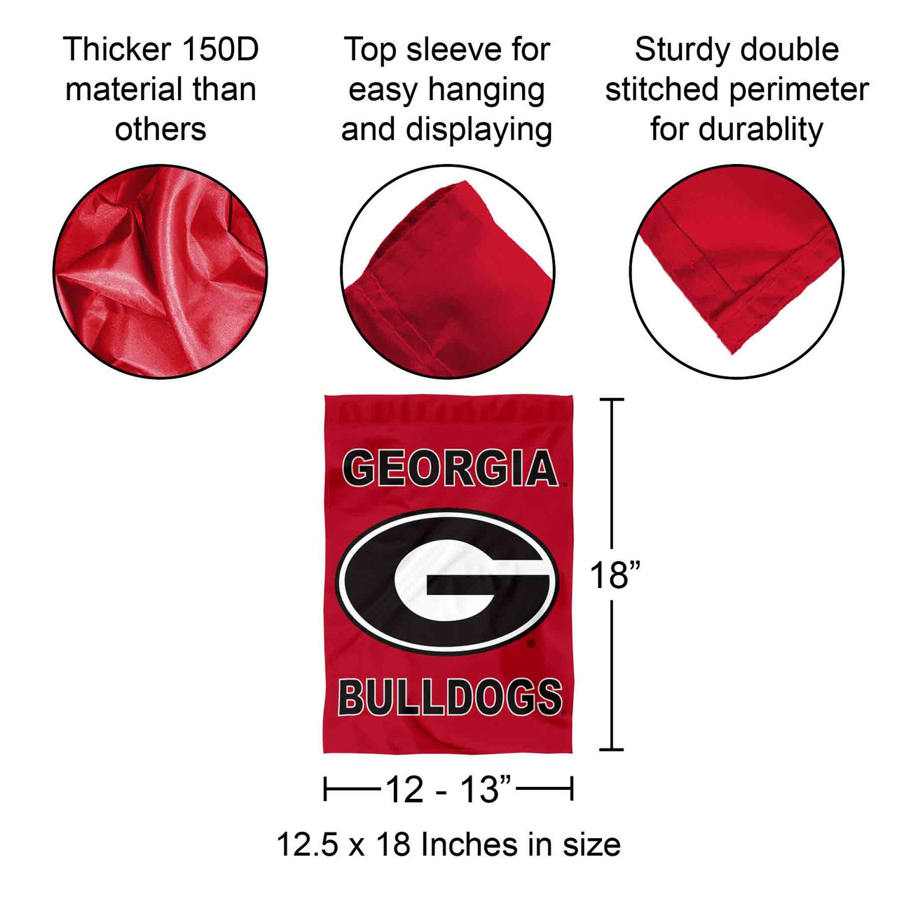 University of Georgia Double Logo Garden Banner Flag - State Street ...