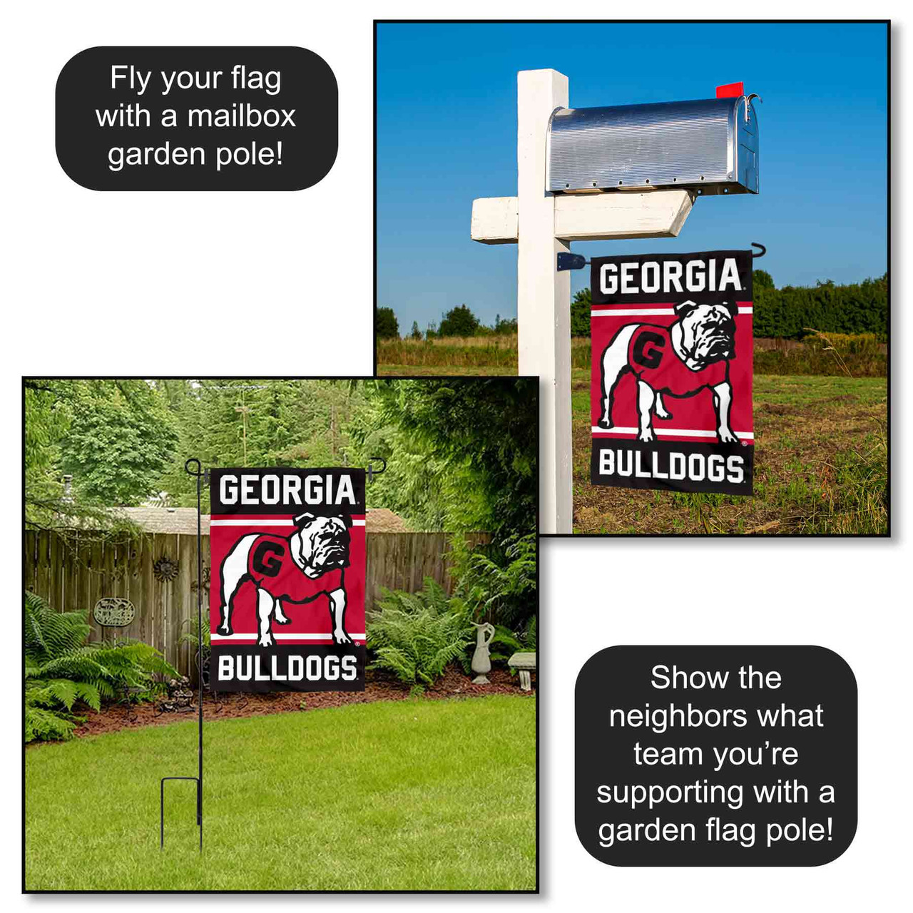 University of Georgia Double Logo Garden Banner Flag - State Street ...