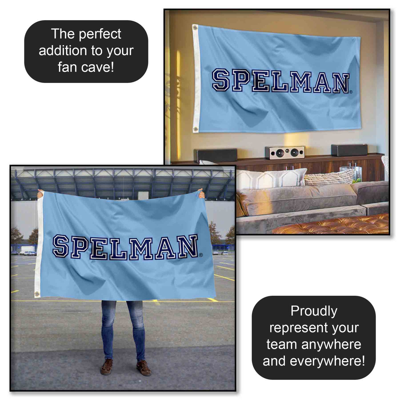 Spelman Jaguars Wordmark Flag - State Street Products