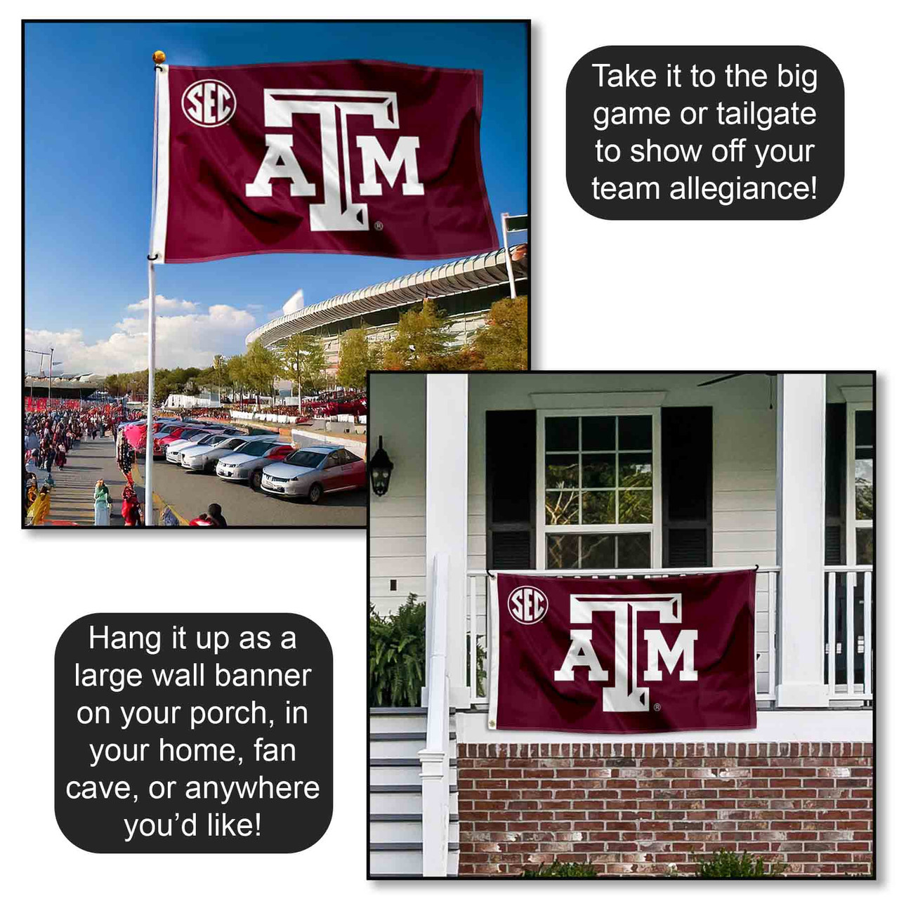 Texas A&M Aggies SEC Flag - State Street Products