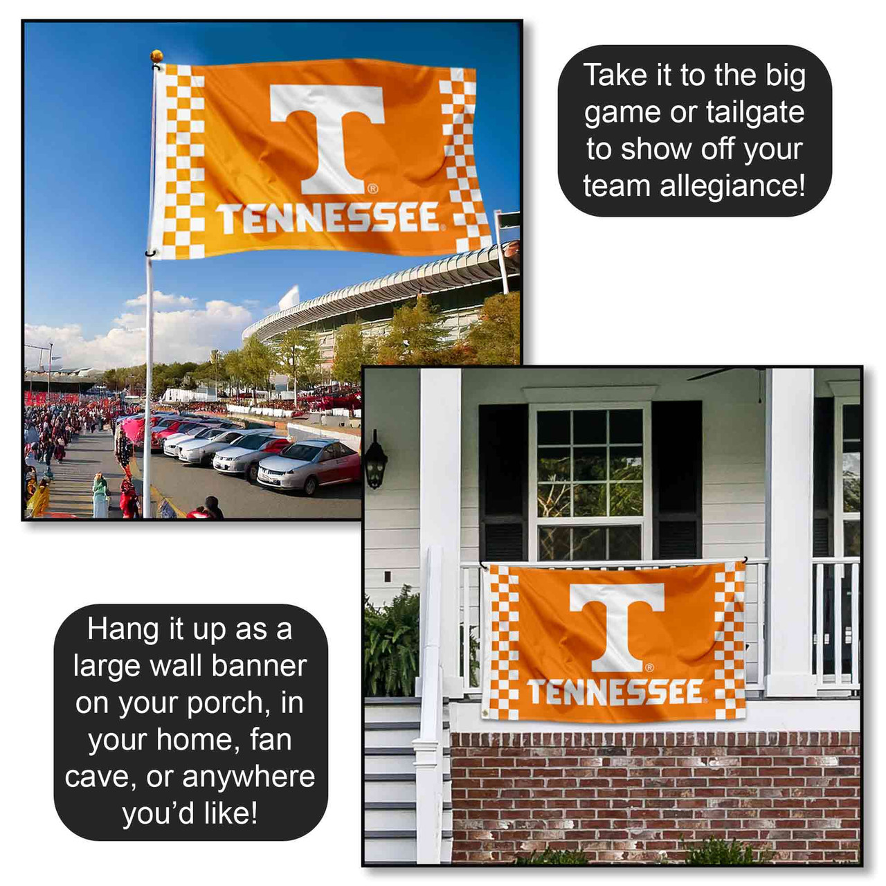 Tennessee Volunteers Checkerboard Flag - State Street Products