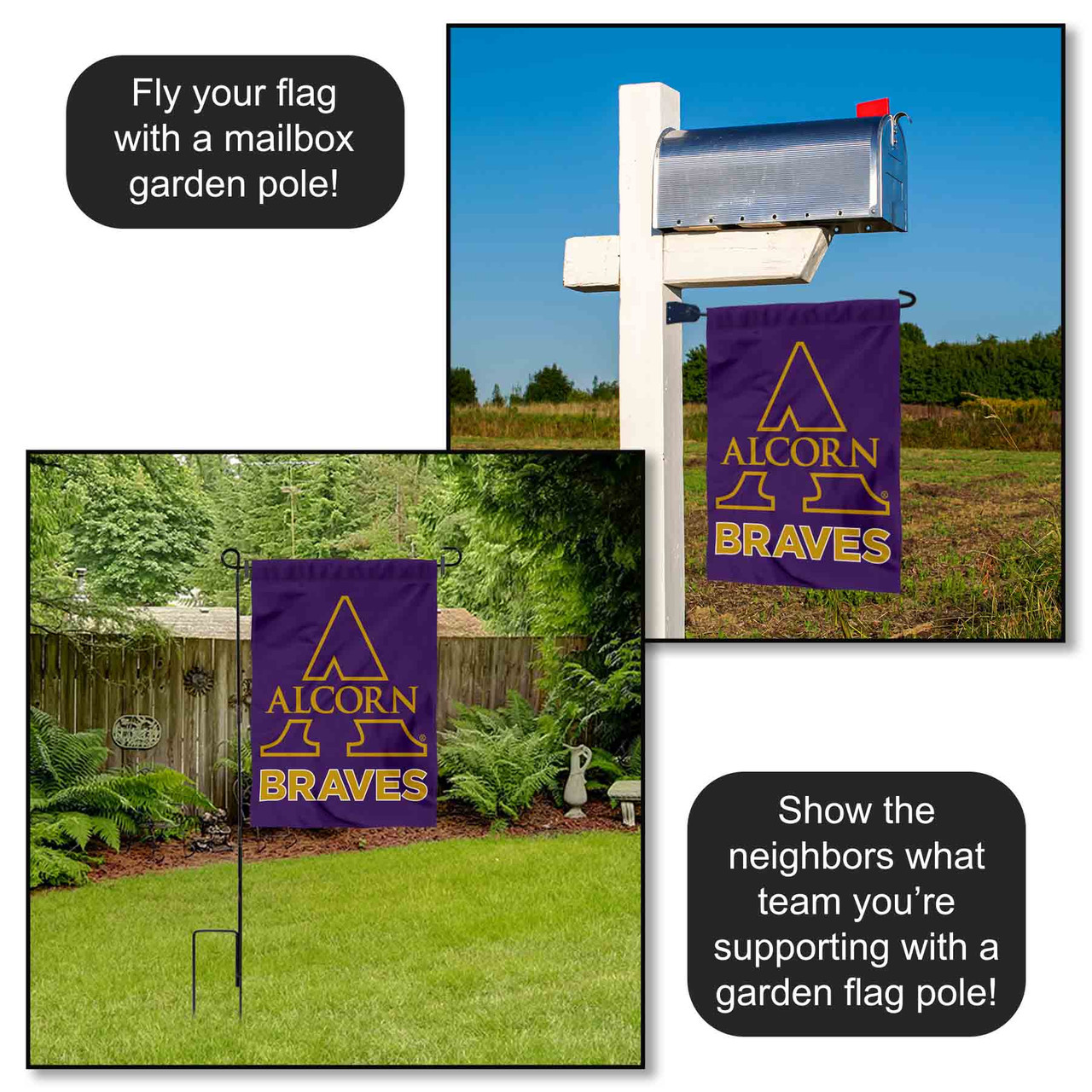 Alcorn State Braves Garden Flag - State Street Products