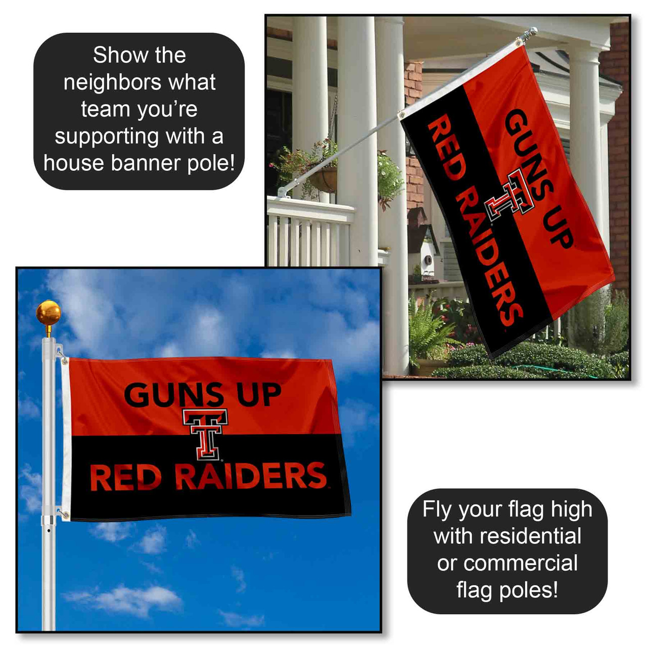 Texas Tech Red Raiders Hand Signal Flag - State Street Products