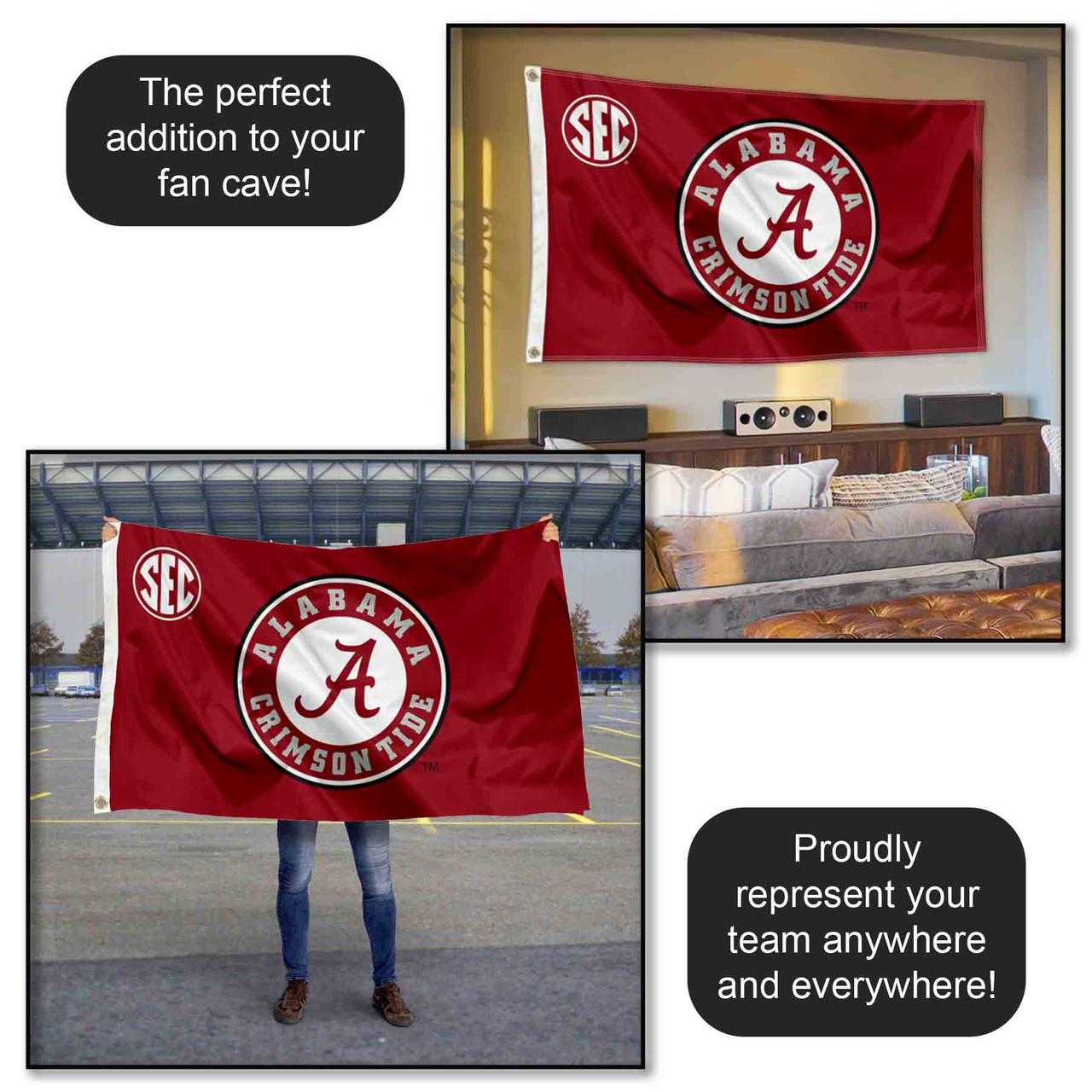University of Alabama SEC Logo Flag - State Street Products