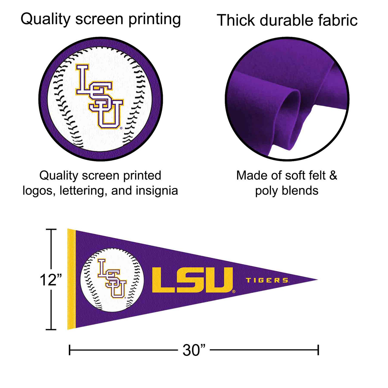 Louisiana State University Baseball Pennant - State Street Products