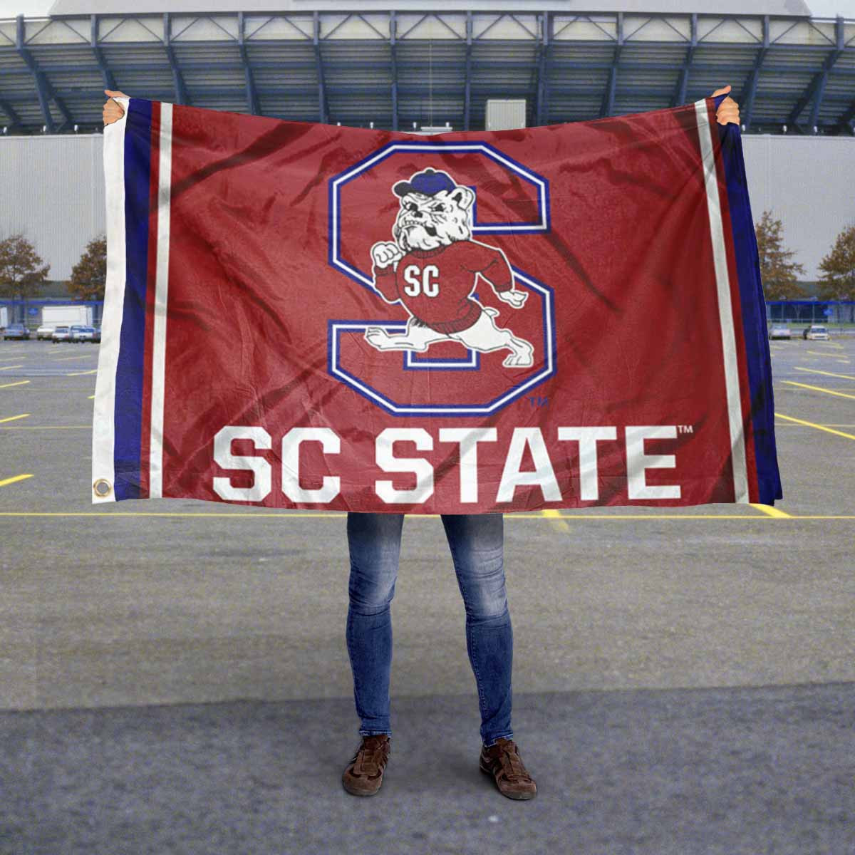 South Carolina State Bulldogs Logo Flag - State Street Products