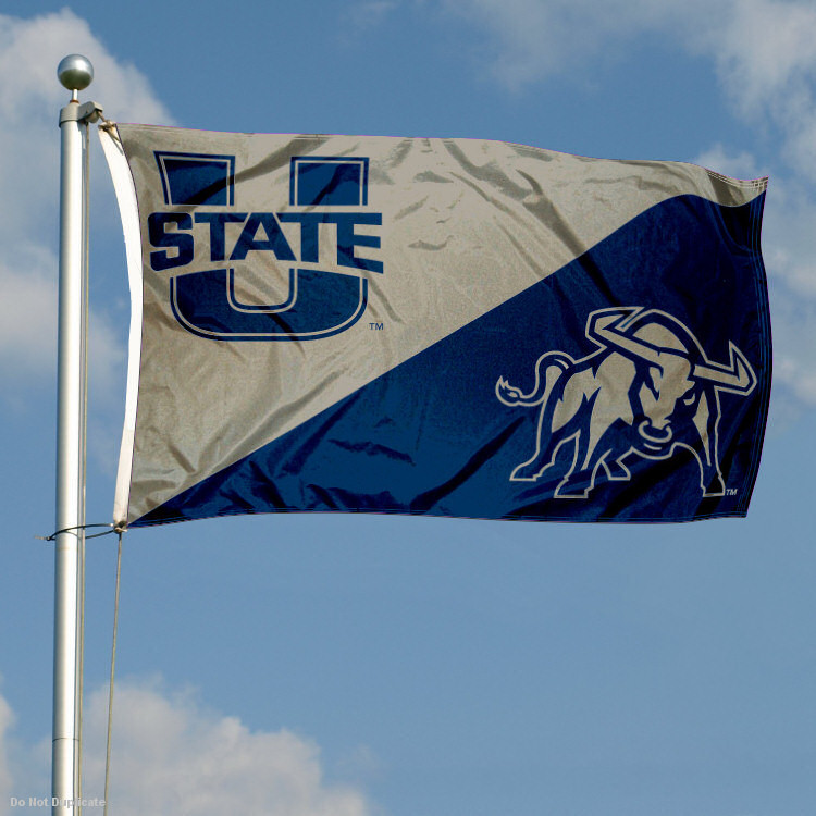 Utah State University Athletic Logos Flag - State Street Products