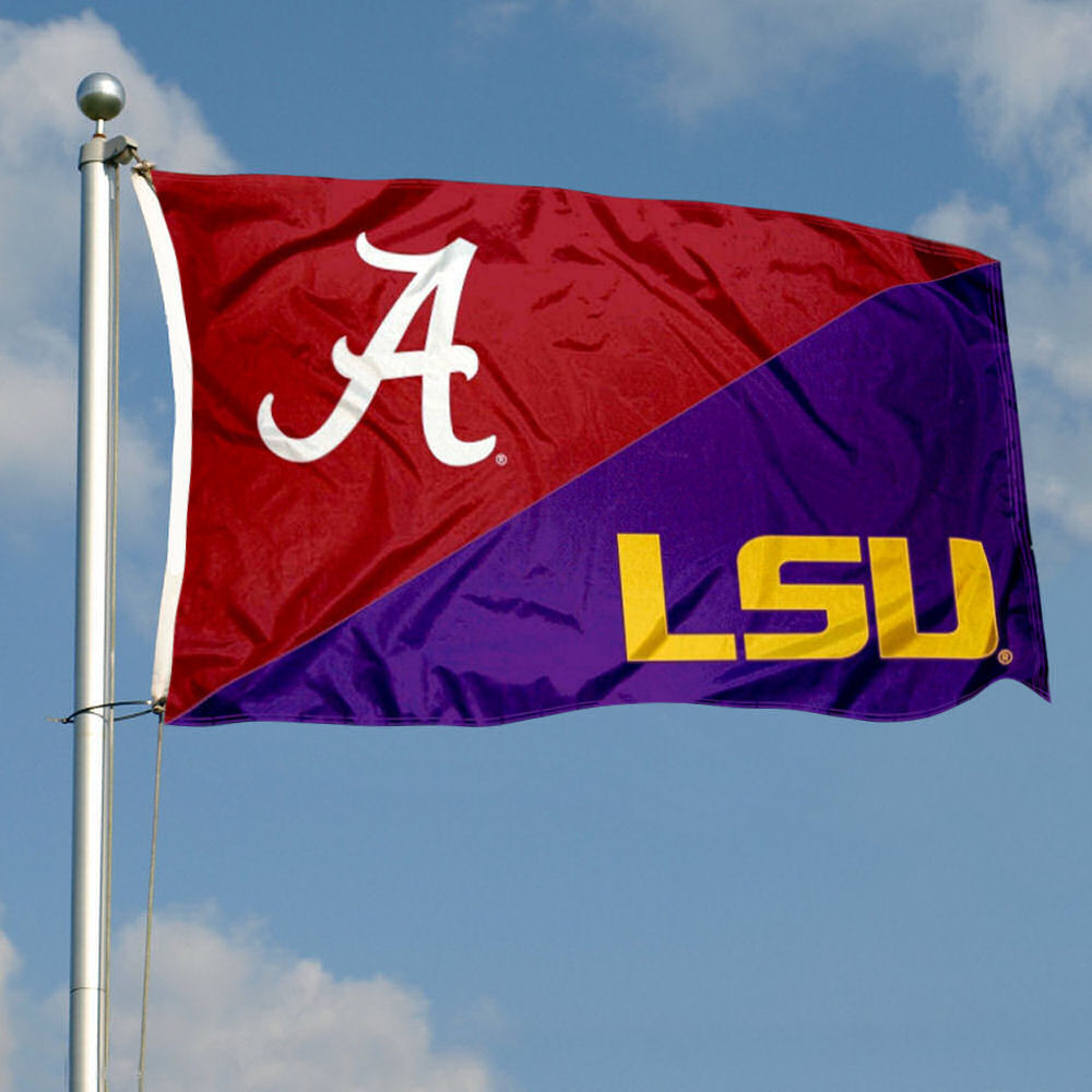 Alabama vs LSU House Divided 3x5 Flag - State Street Products