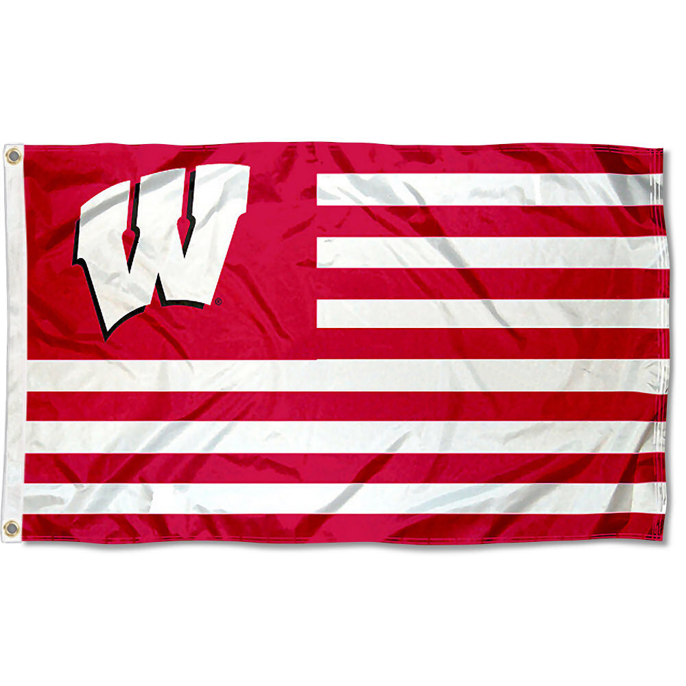 Wisconsin Badgers Striped Flag - State Street Products